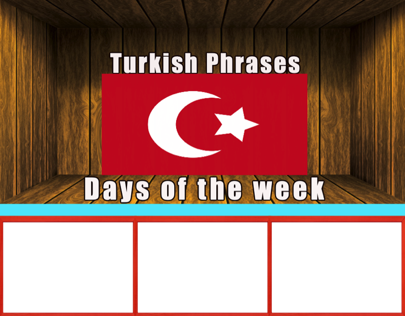 Days of the Week in Turkish